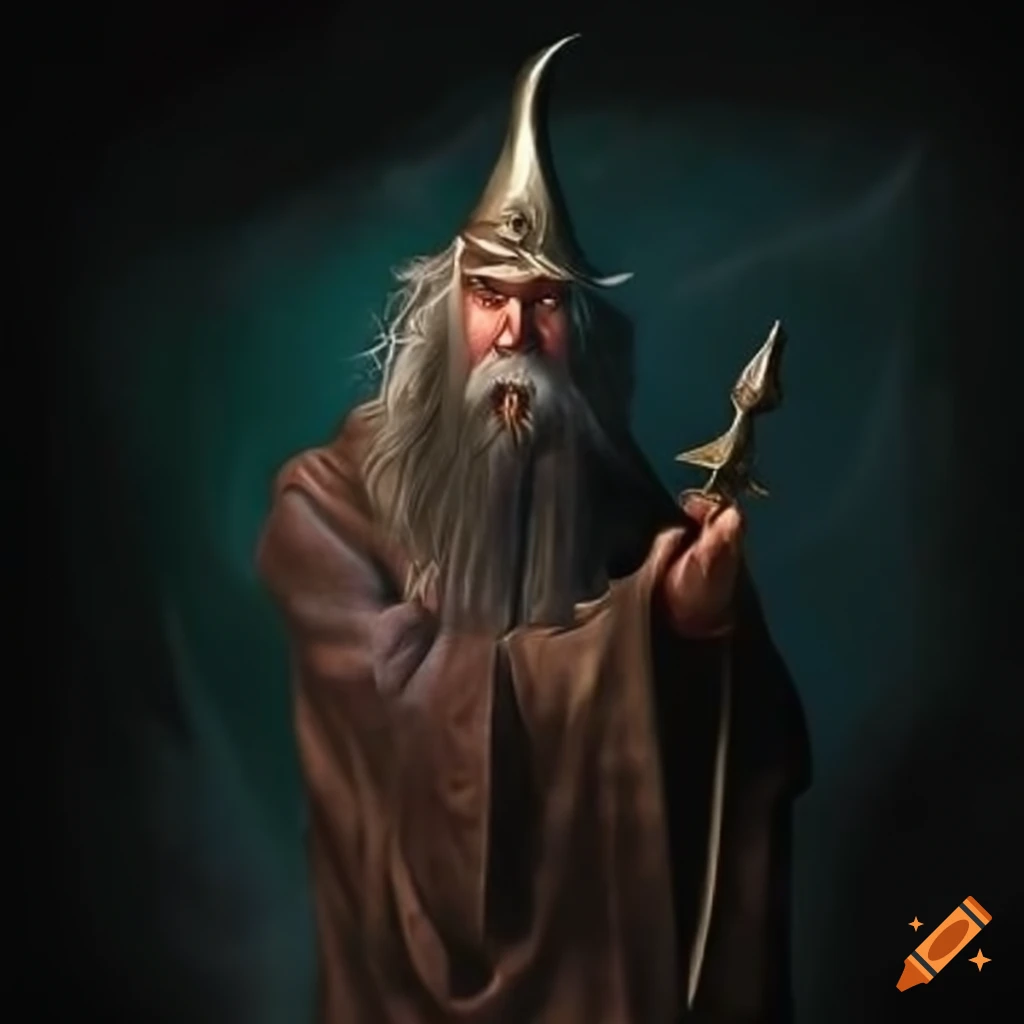 Wizard wielding daggers on Craiyon