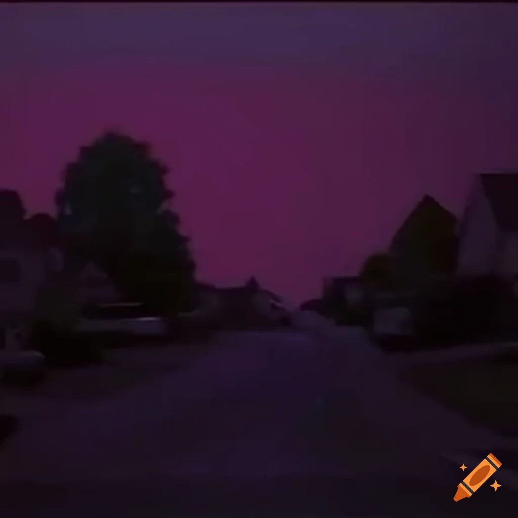 VHS footage of a suburban neighborhood on Craiyon
