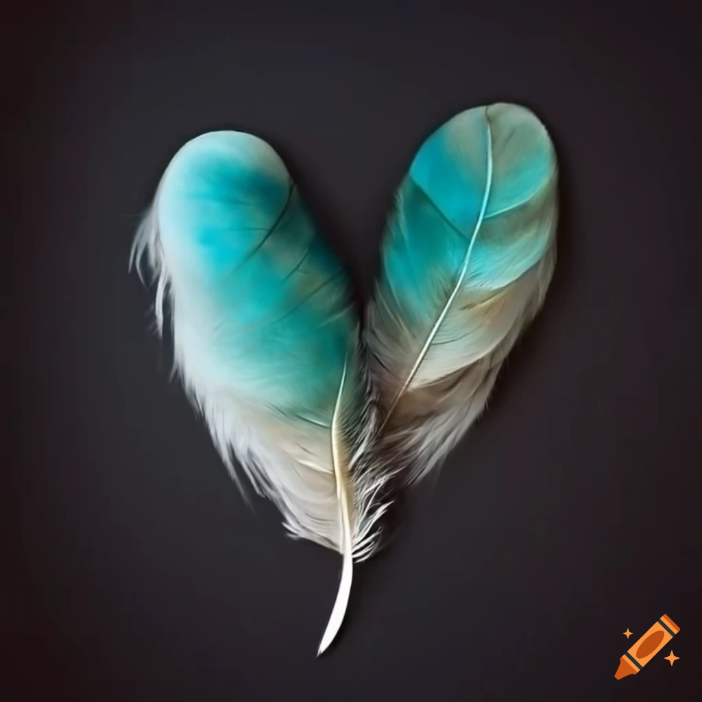 Feather heart symbol on Craiyon