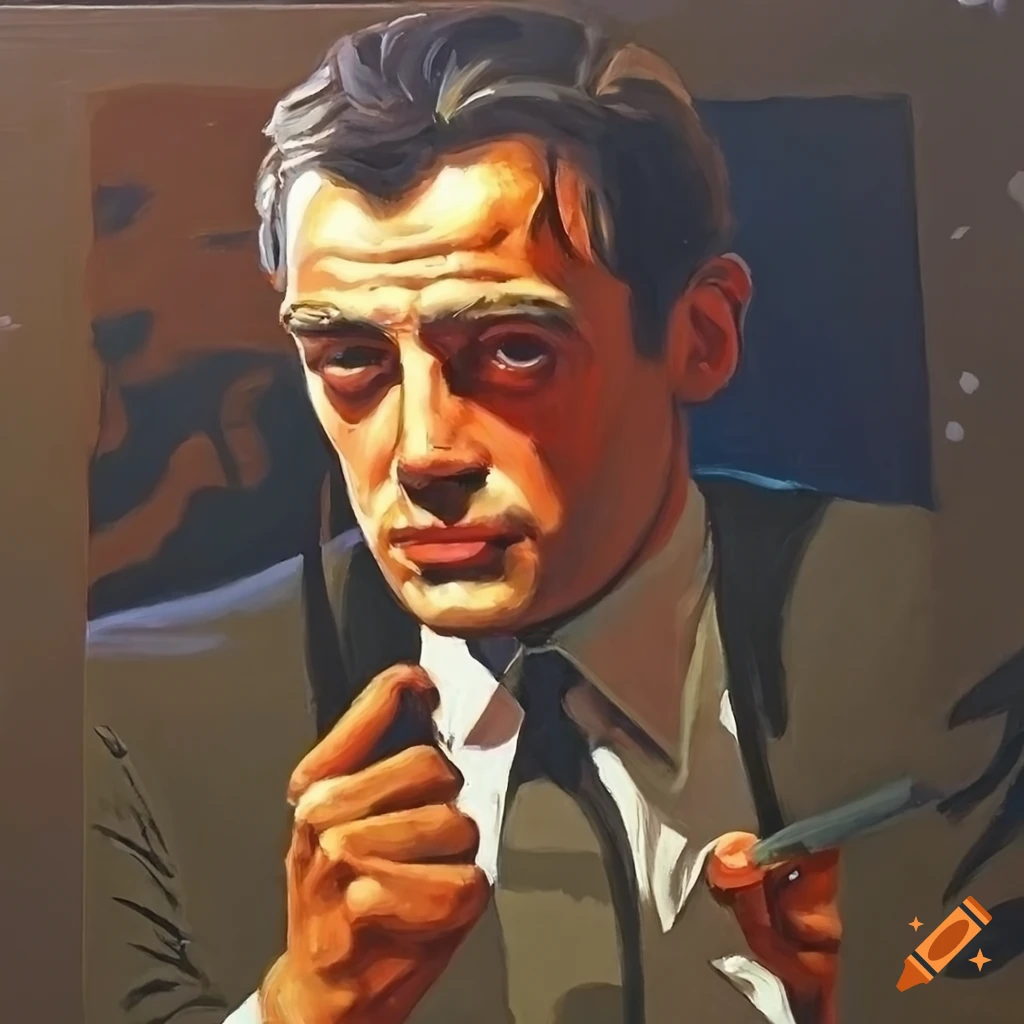 Masterful oil painting with a vintage graphic novel style on Craiyon