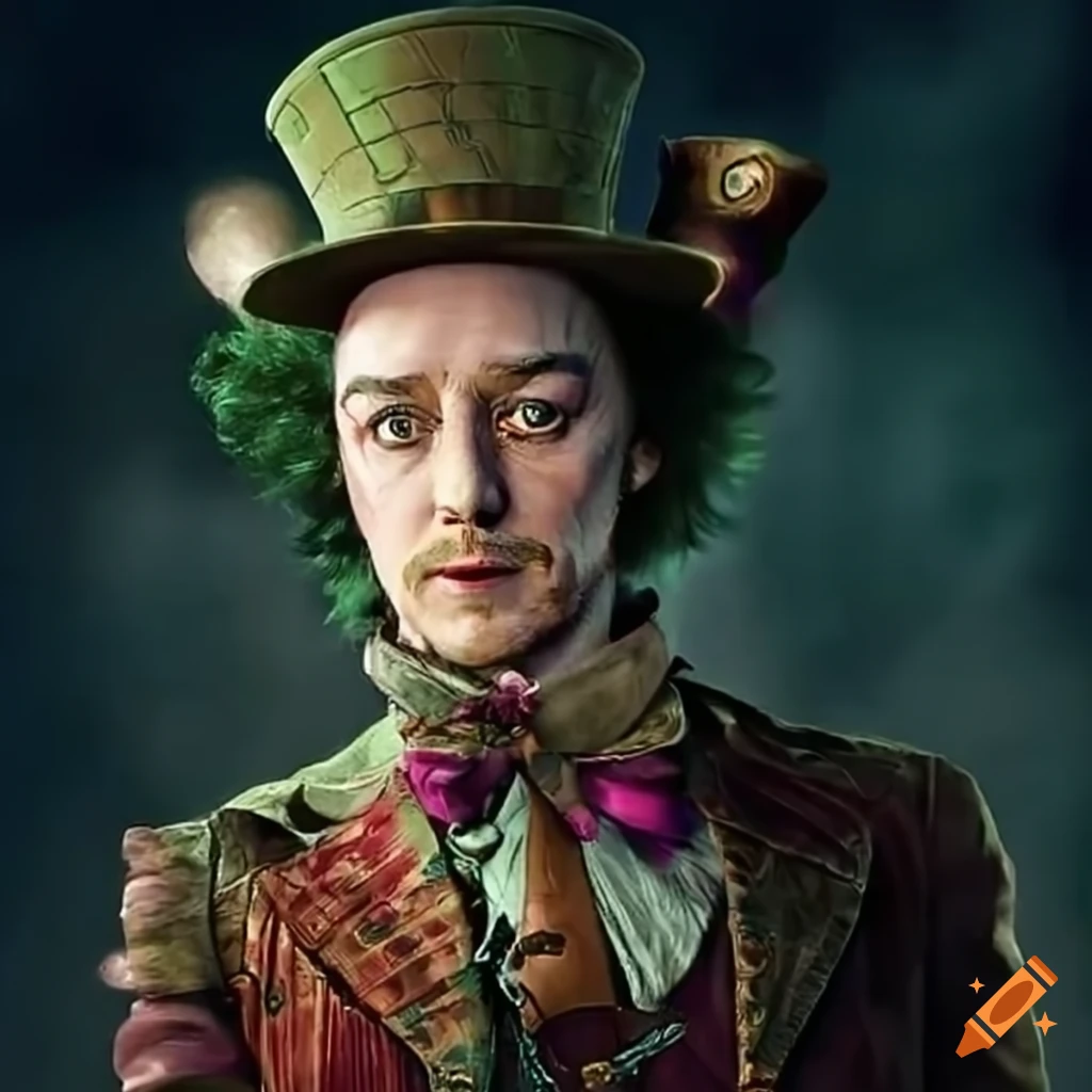 Mad hatter character portrayed by james mcavoy in steampunk style on ...