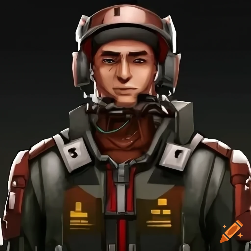Mecha pilot with brown hair and brown eyes on Craiyon