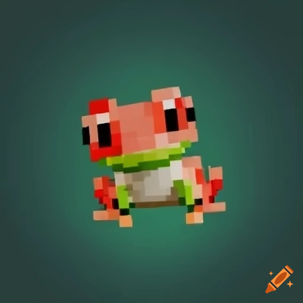 Pixel frog on Craiyon