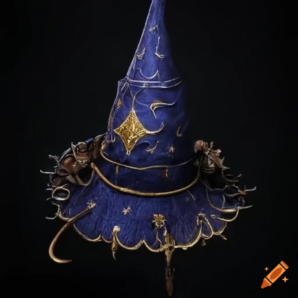Intricate wizard hat on Craiyon