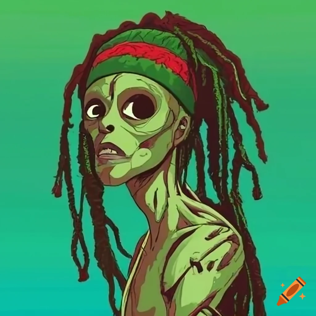 Alien in the jungle with a reggae style on Craiyon