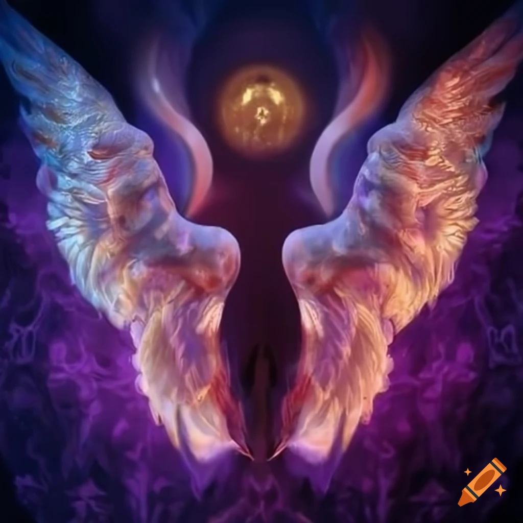 Crystalline biblically accurate angel on Craiyon