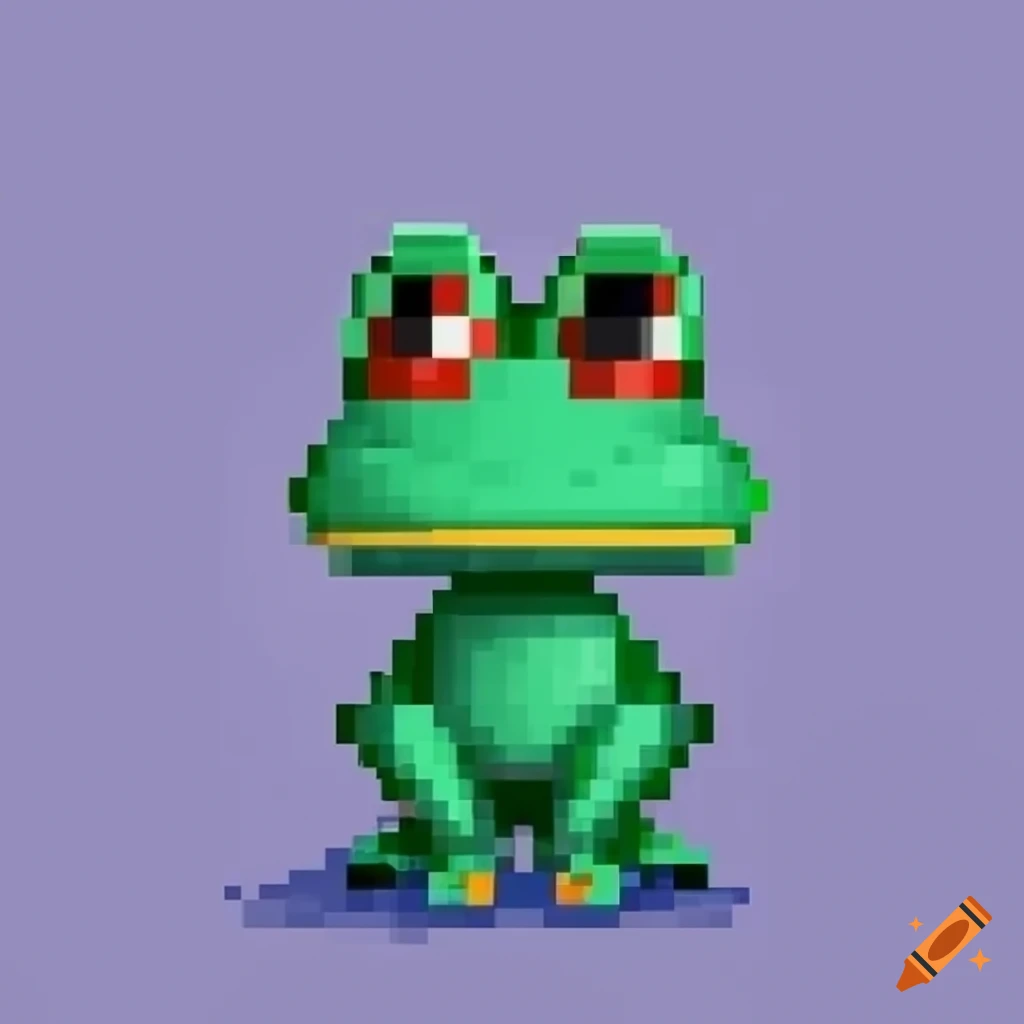 Pixel frog on Craiyon