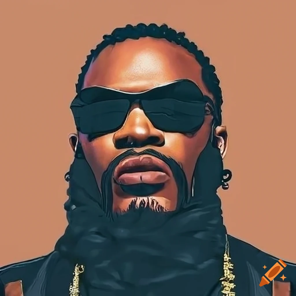 Powerful black rapper with a strong mindset on Craiyon