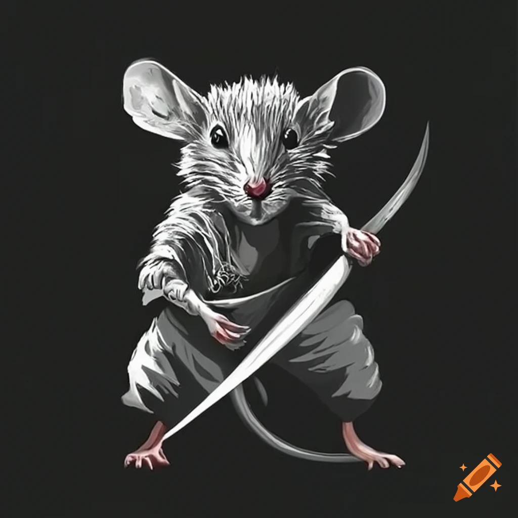 Rogue field mouse wielding daggers on Craiyon