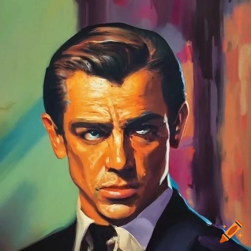 Masterful oil painting with a vintage graphic novel style on Craiyon