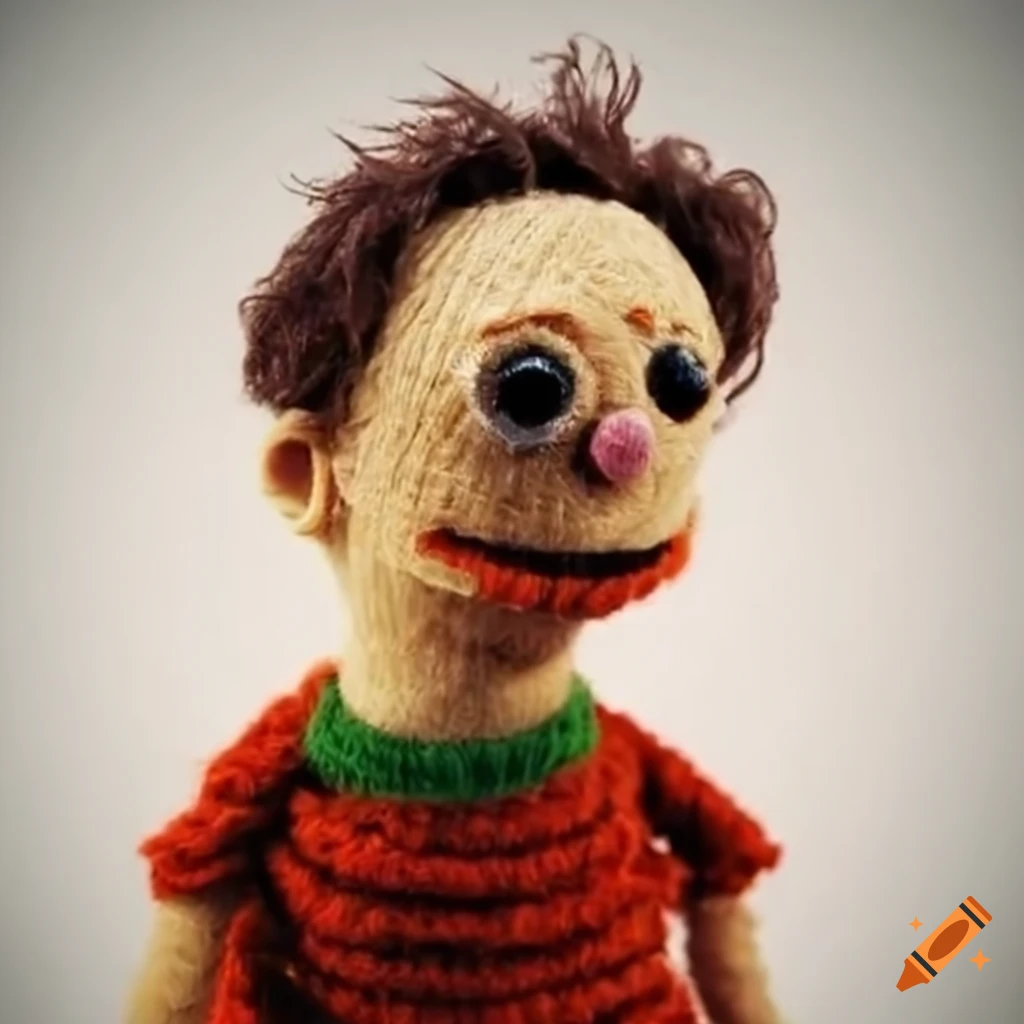 Woolen puppet evil character on Craiyon