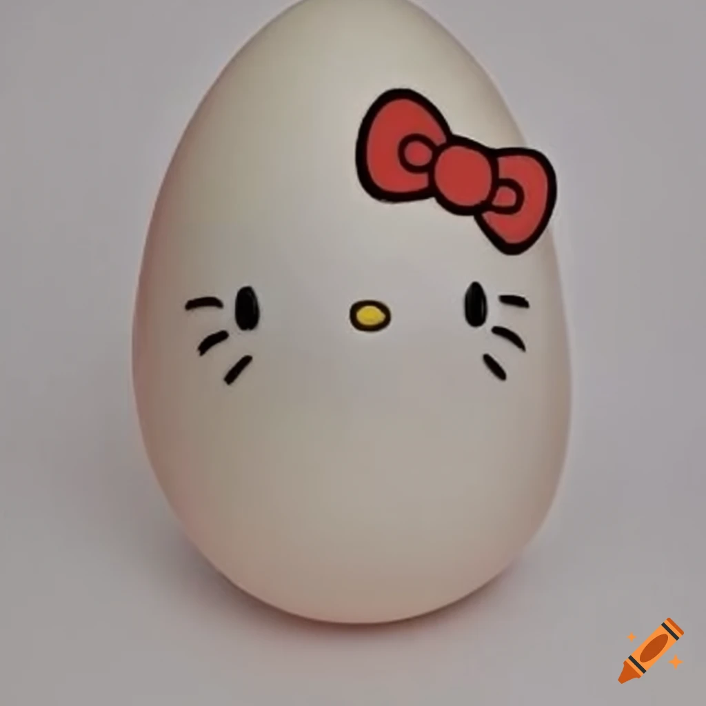 Hello kitty egg on Craiyon