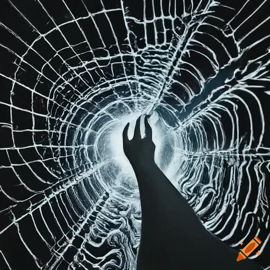 Hands joined in an air vortex with a pair of feet on Craiyon