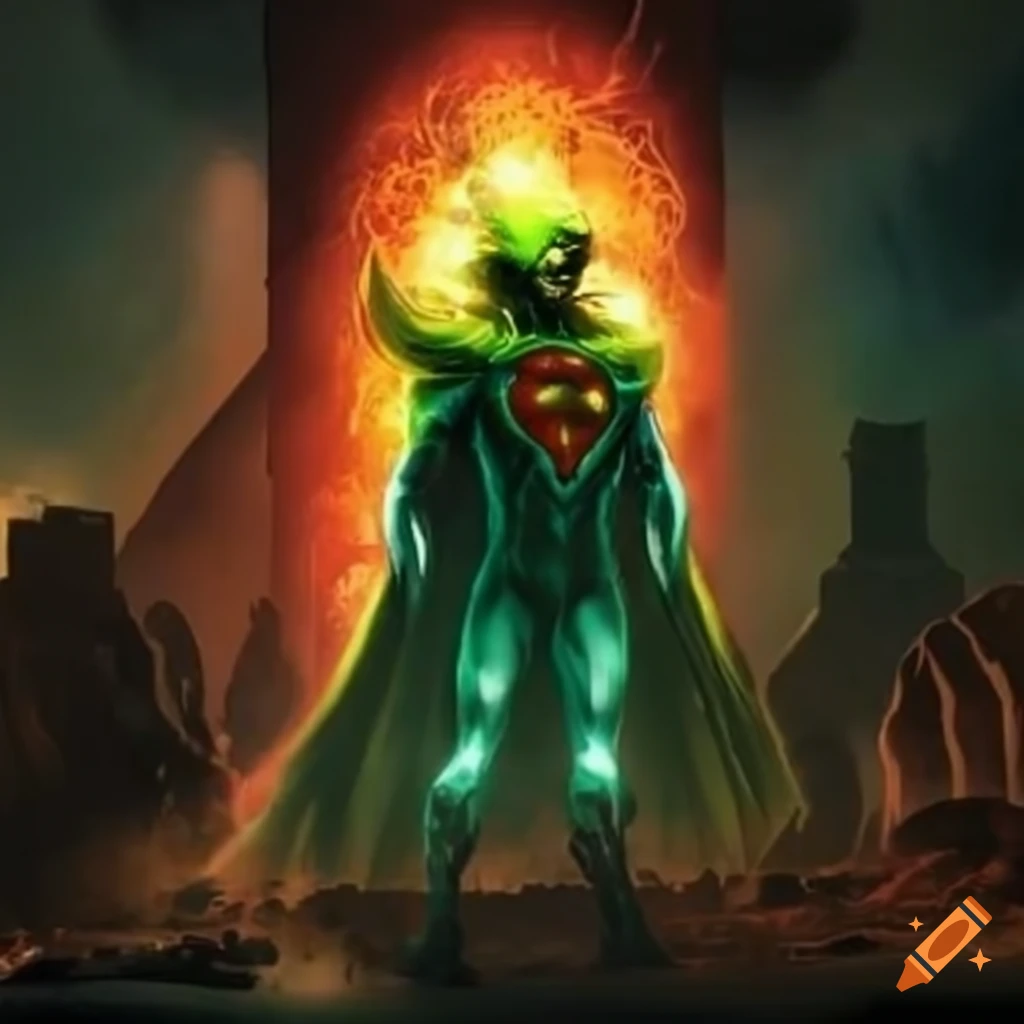 Plutonium superhero character on Craiyon