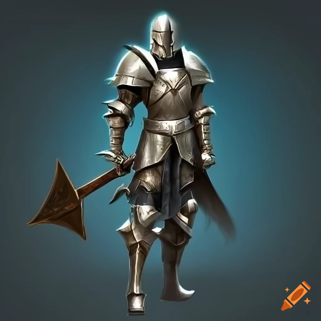 Detailed full body fantasy knight on Craiyon