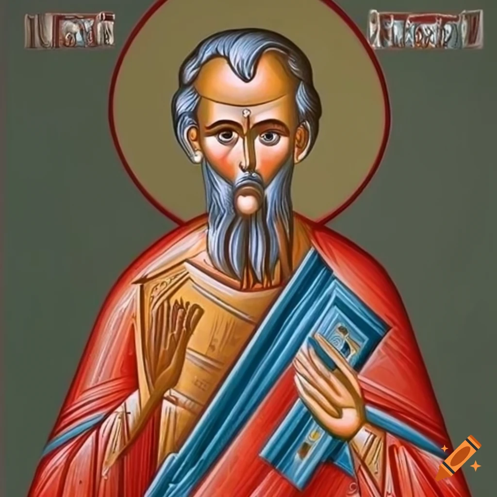Orthodox Christian icon of Saint Paul Apostle on Craiyon