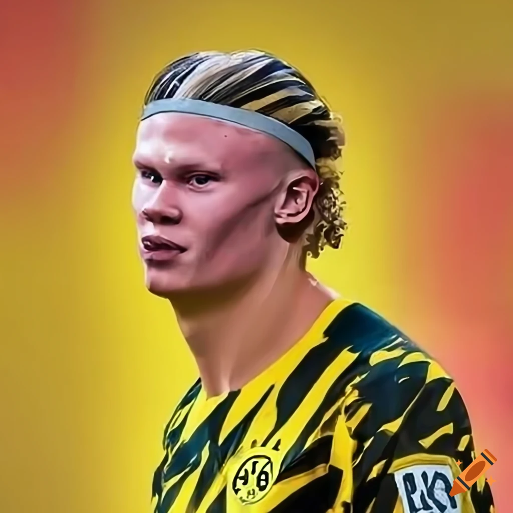 Portrait of erling haaland on Craiyon