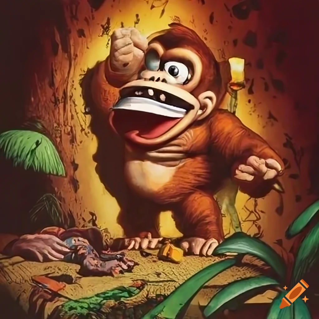 Stunning donkey kong character from rumi with vivacious details and ...