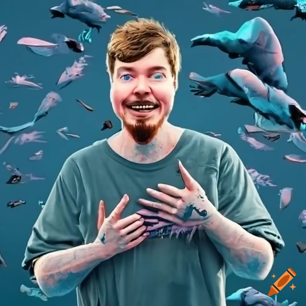 Popular youtuber mrbeast donaldson on Craiyon