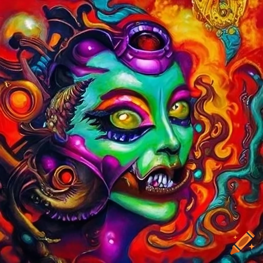Heidi Taillefer inspired vampire art with vibrant colors and intricate ...