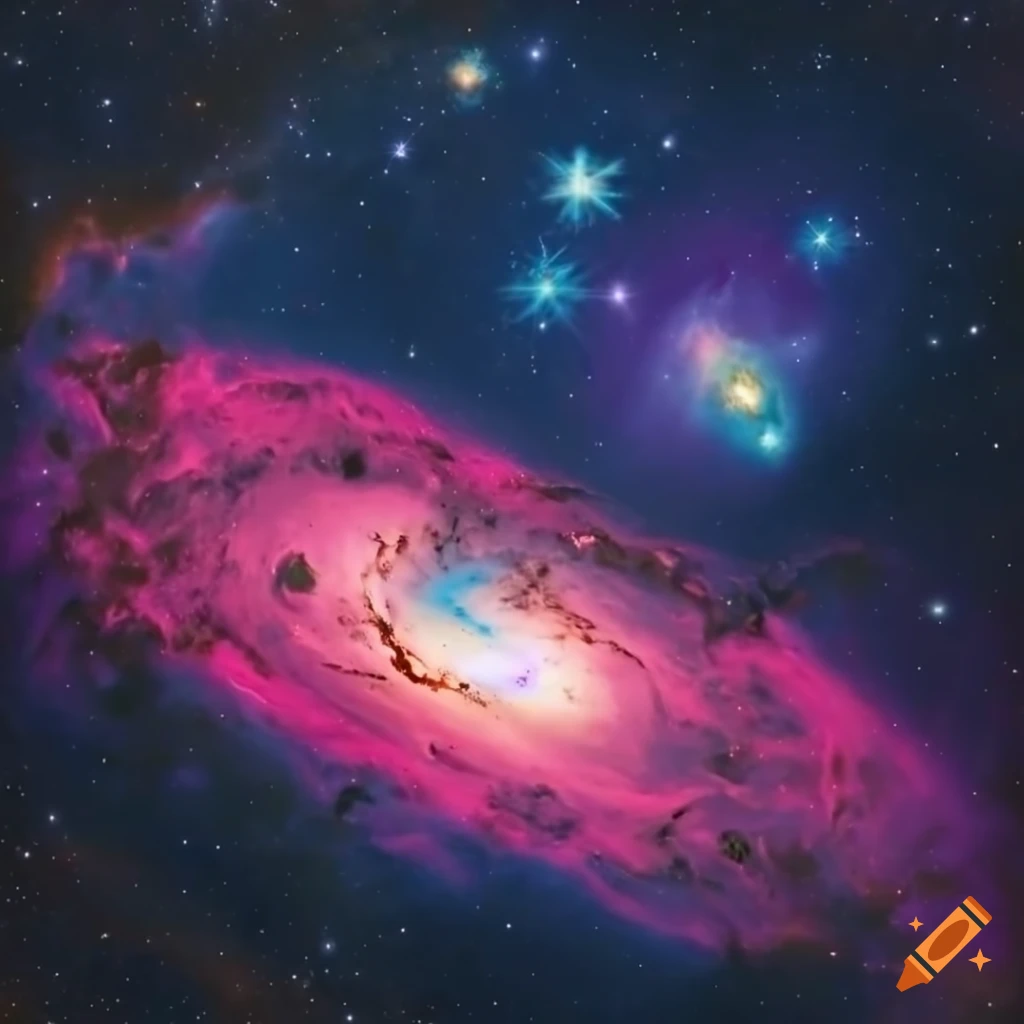 Astral landscape with galaxies and nebulae on Craiyon