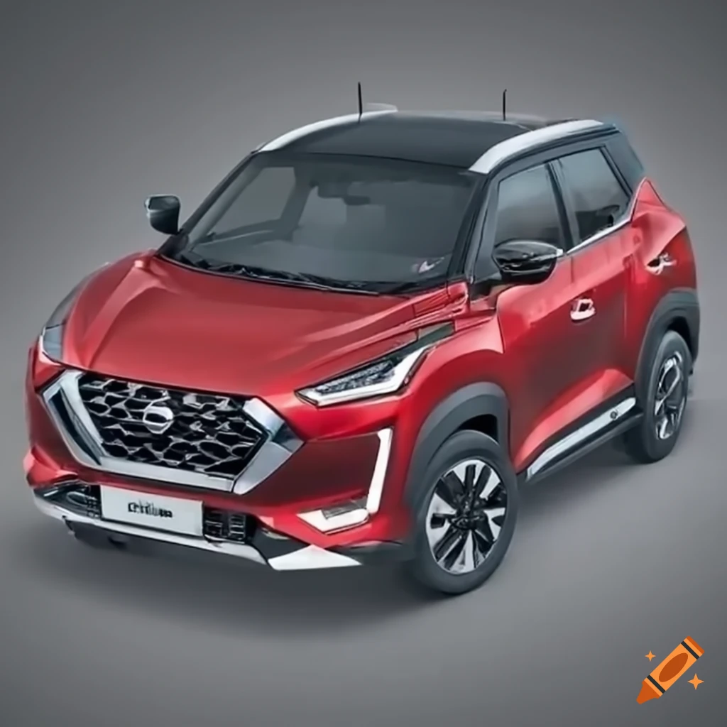 Nissan magnite exterior front-top view on Craiyon