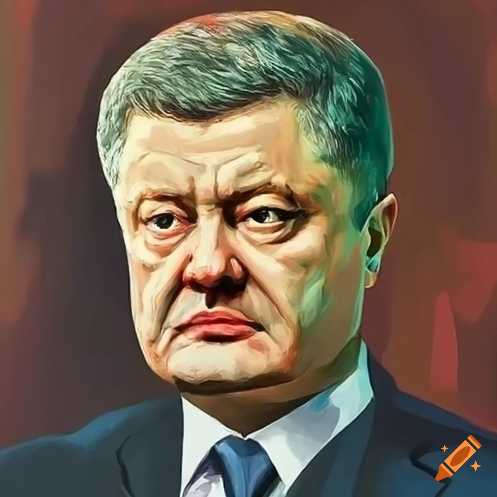 Portrait of Poroshenko as a clown on Craiyon