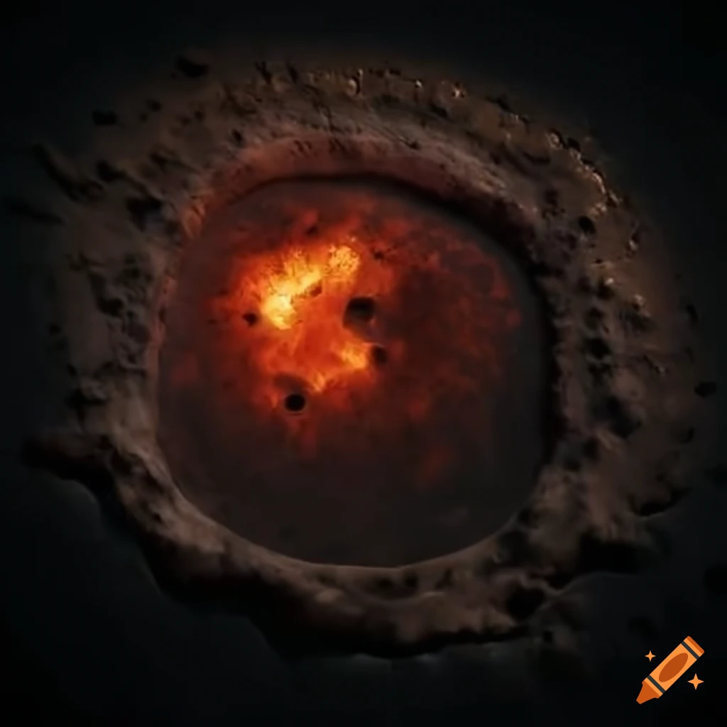 Exploded crater ground on Craiyon