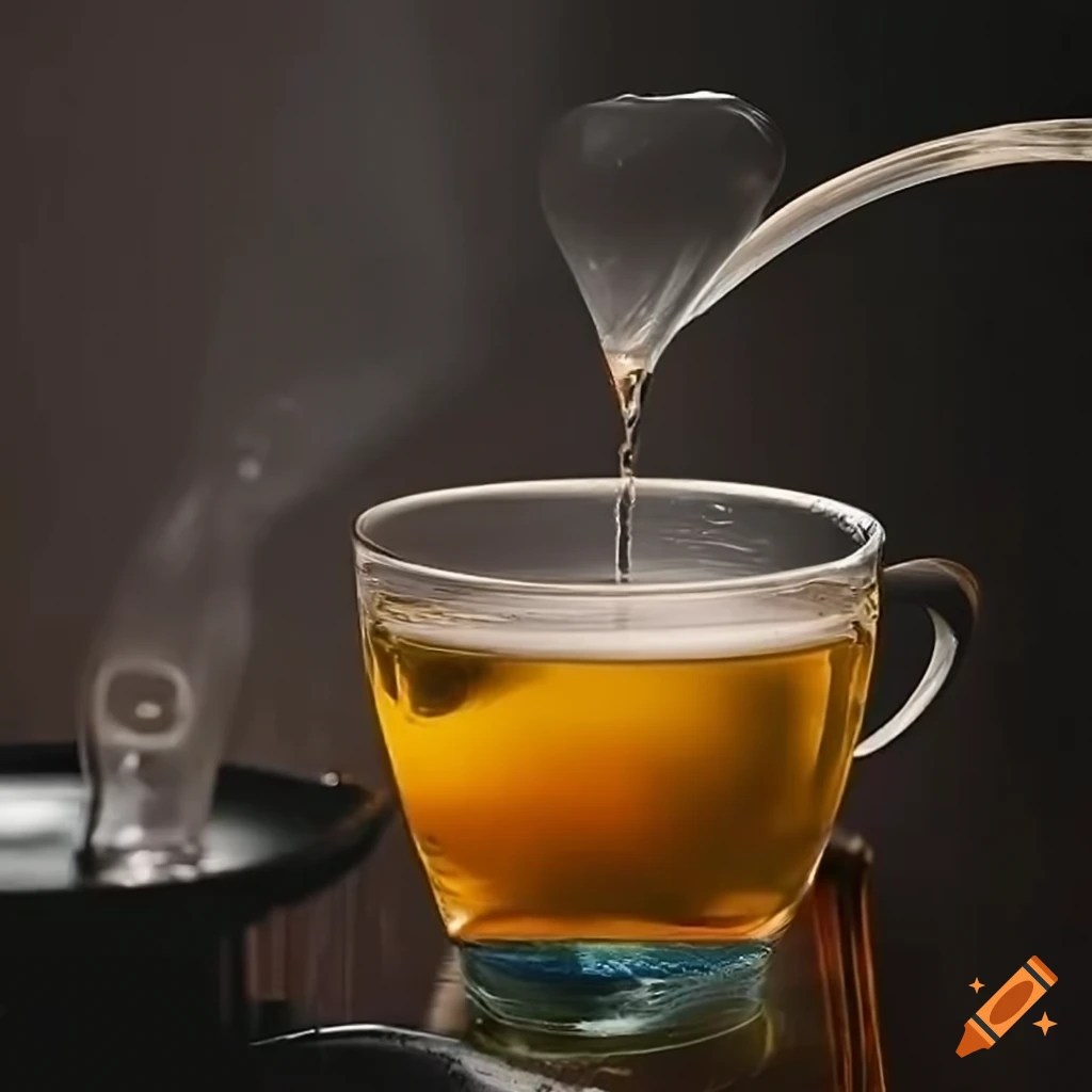 Tea brewing process on Craiyon