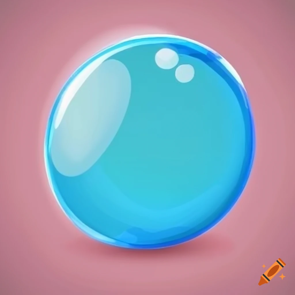 Water bubble art icon for 2D video game on Craiyon