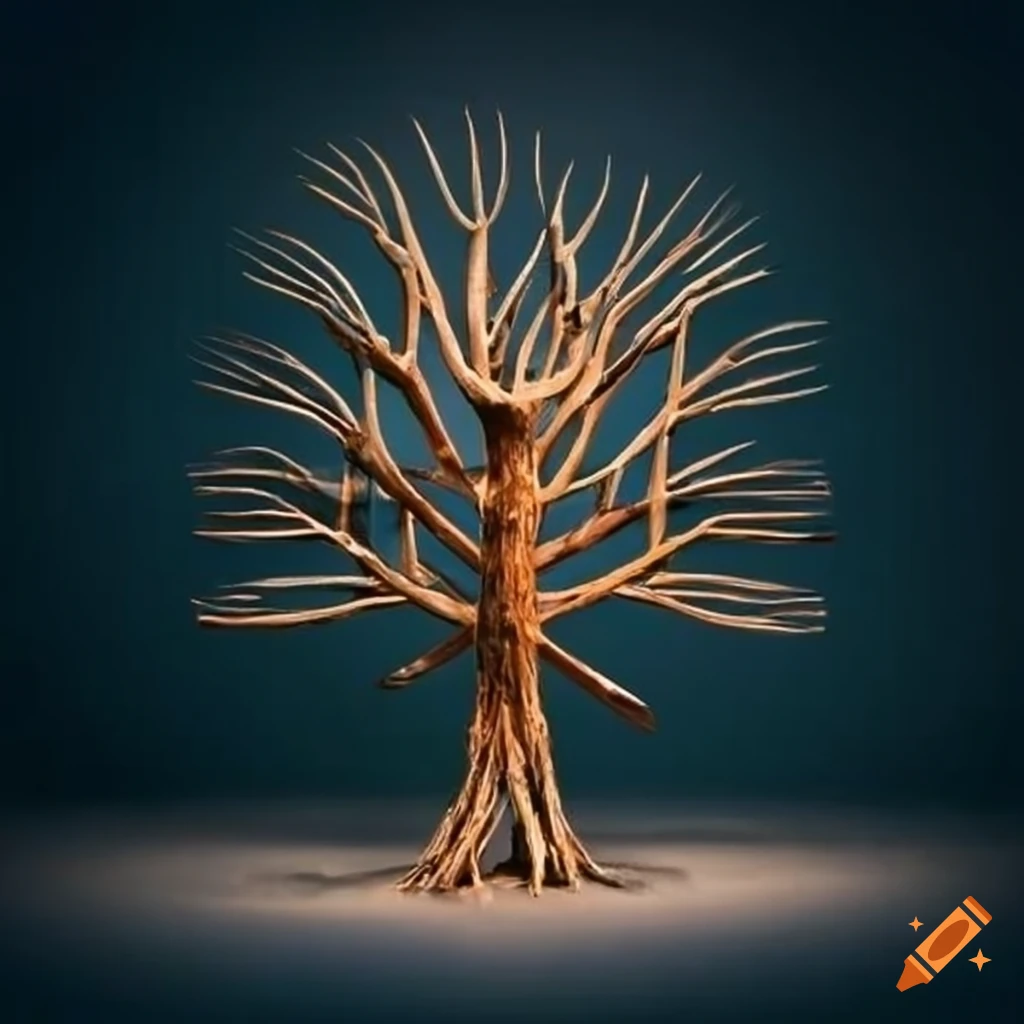 Tree made of forks on Craiyon