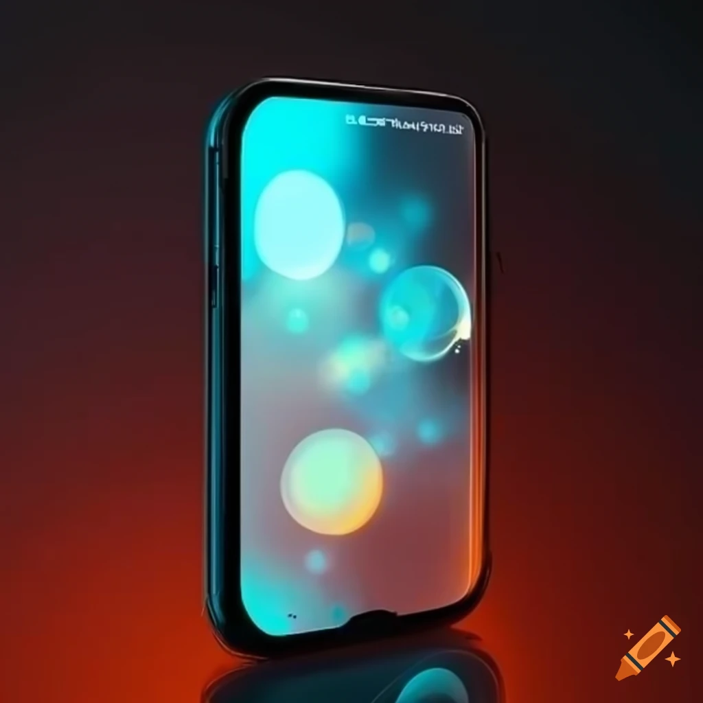 Futuristic sleek phone with advanced AI technology design on Craiyon