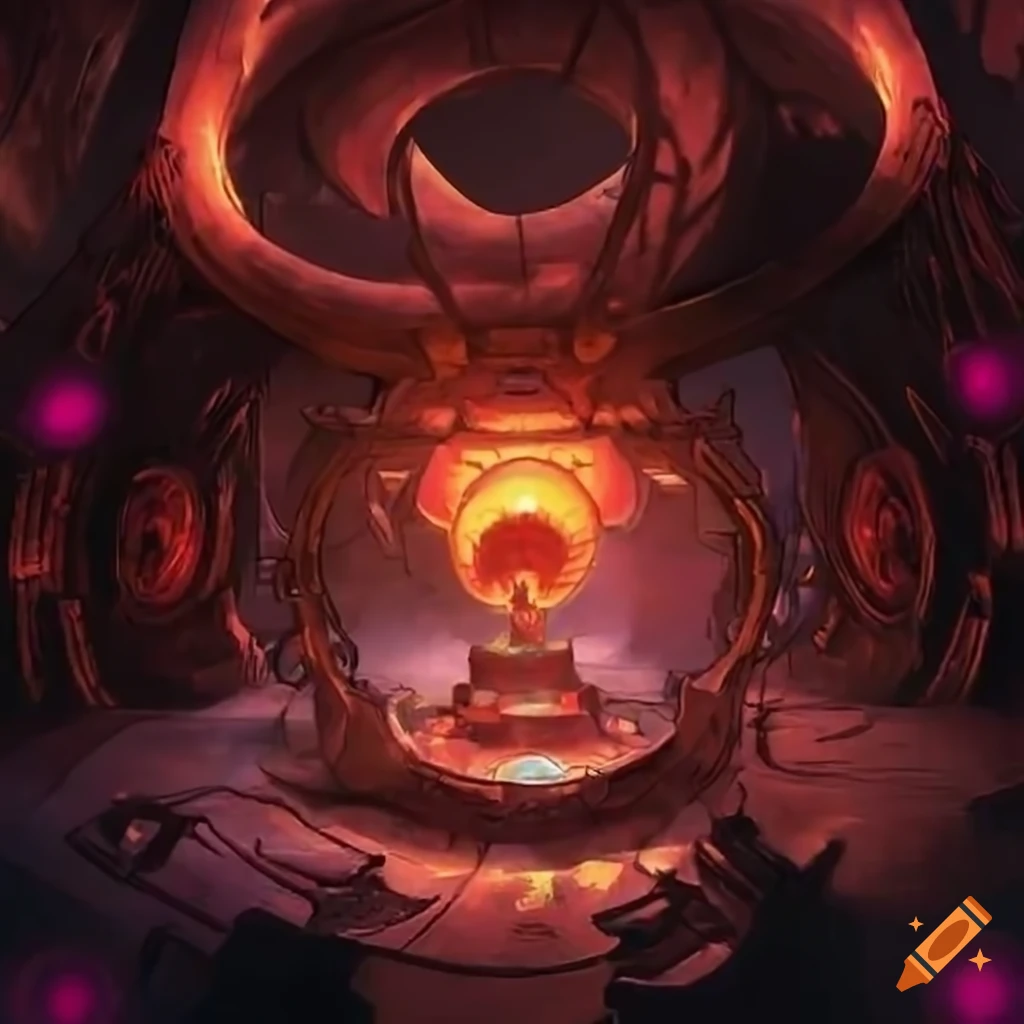 Arcane machine with portals on Craiyon