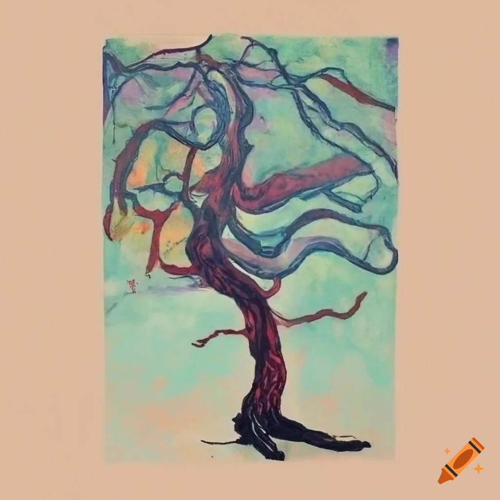 Minimalist tree roots art by various artists on Craiyon