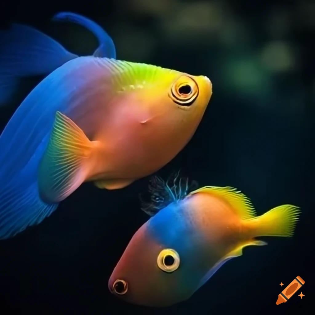Underwater portrait of colorful fish on Craiyon