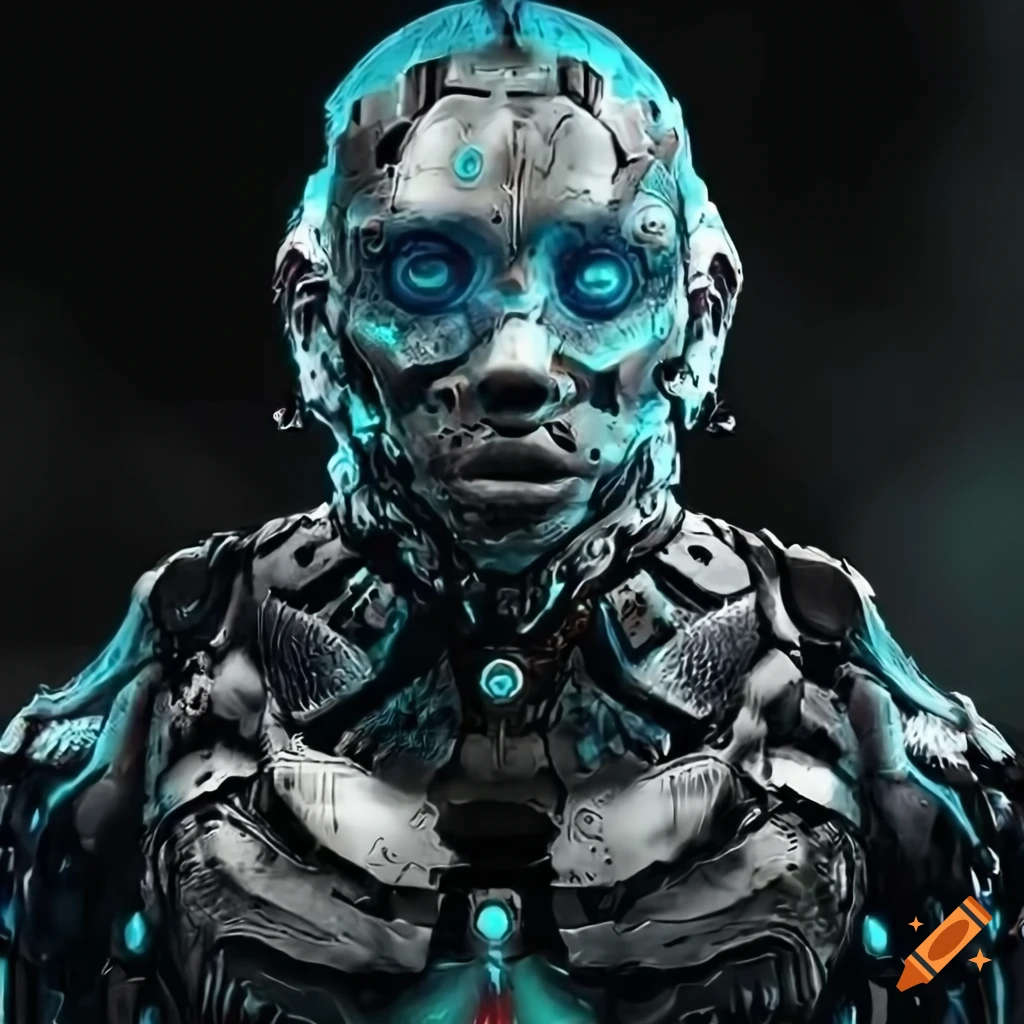 Biopunk cyborg in extreme hyper-realistic detail on Craiyon