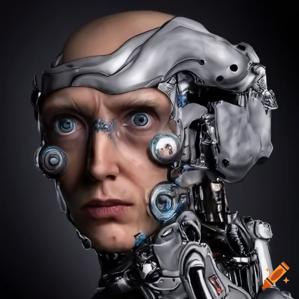 Biopunk cyborg in extreme hyper-realistic detail on Craiyon