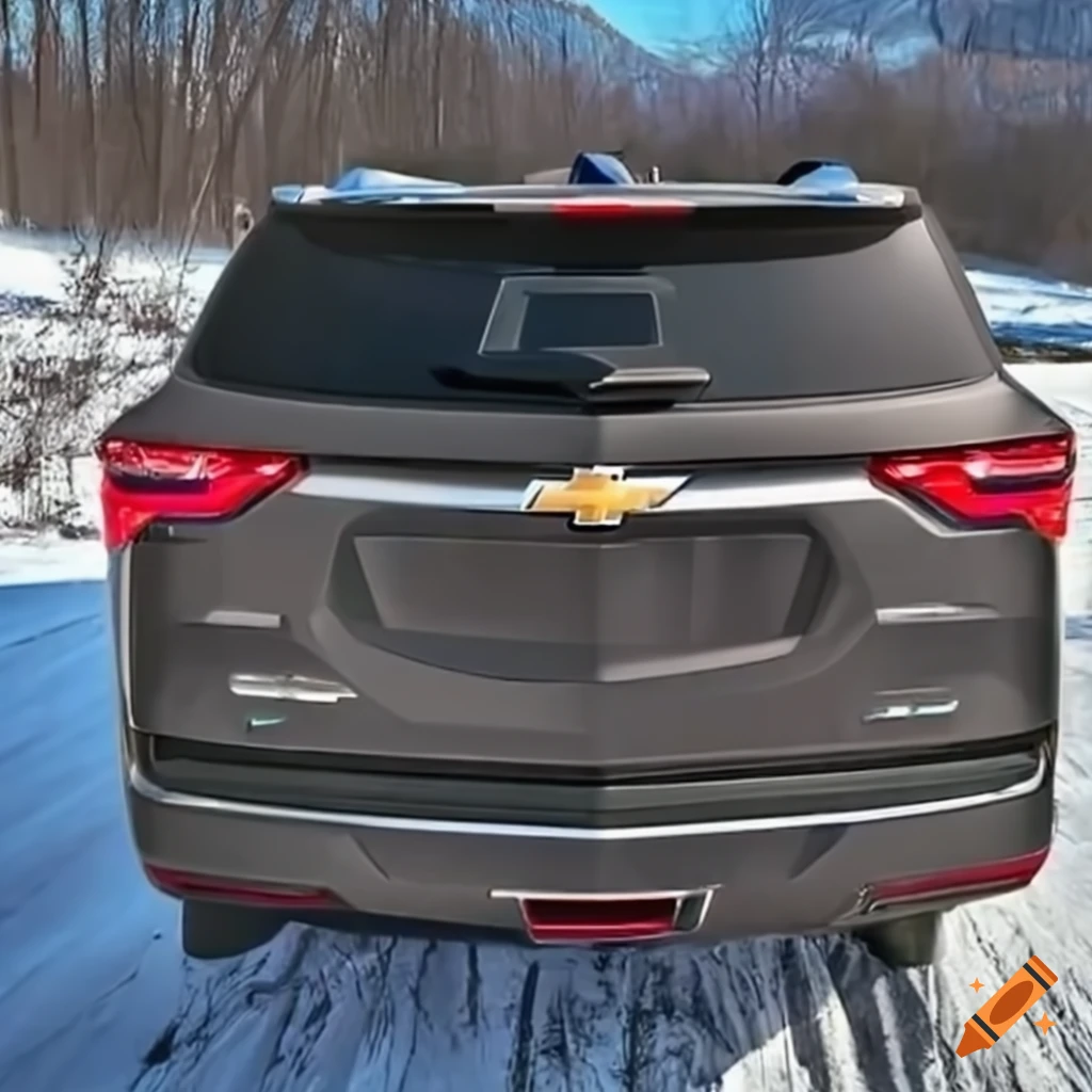 Rear view of a 2024 Chevrolet Traverse showcasing its boxy design on ...