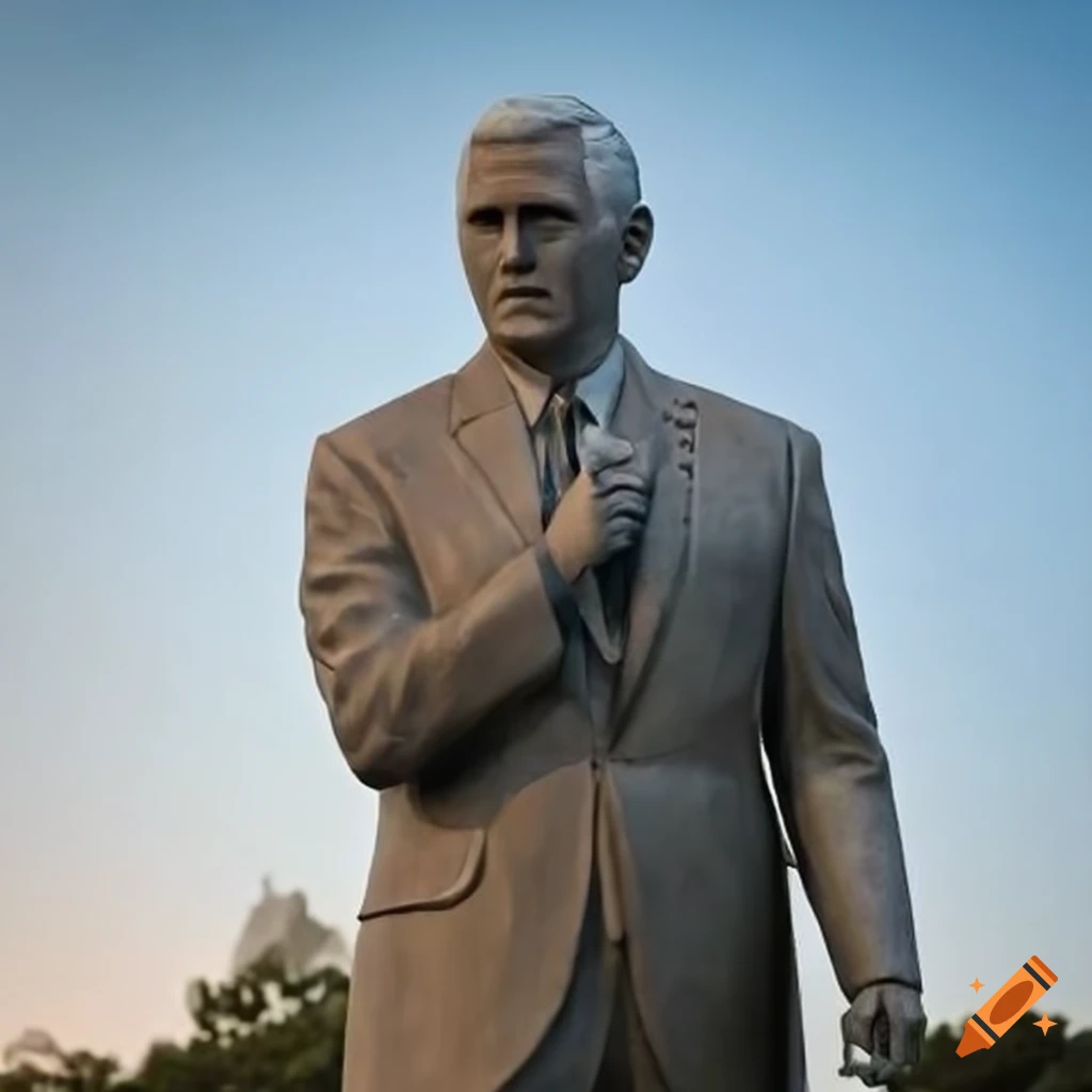 Large statue of mike pence on Craiyon