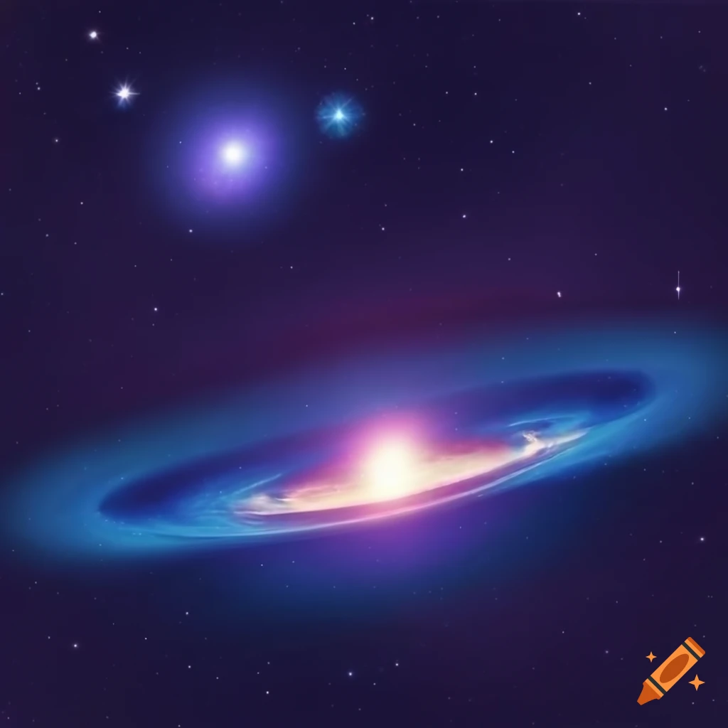 Astral photograph showing multiple planets and shimmering stars on Craiyon