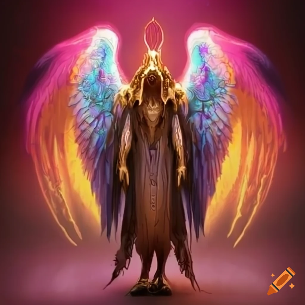 Crystalline biblically accurate angel on Craiyon