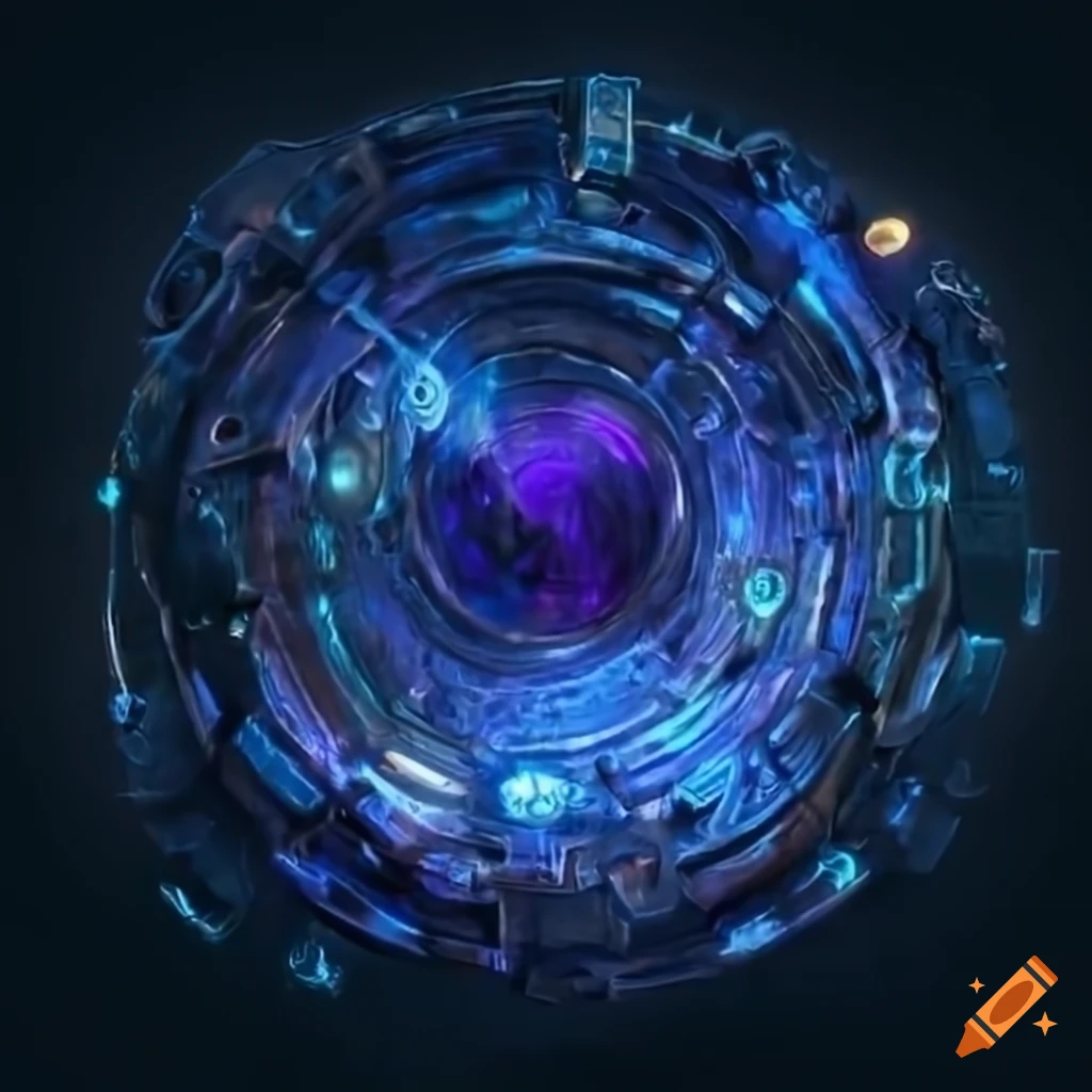 Arcane machine with portals on Craiyon