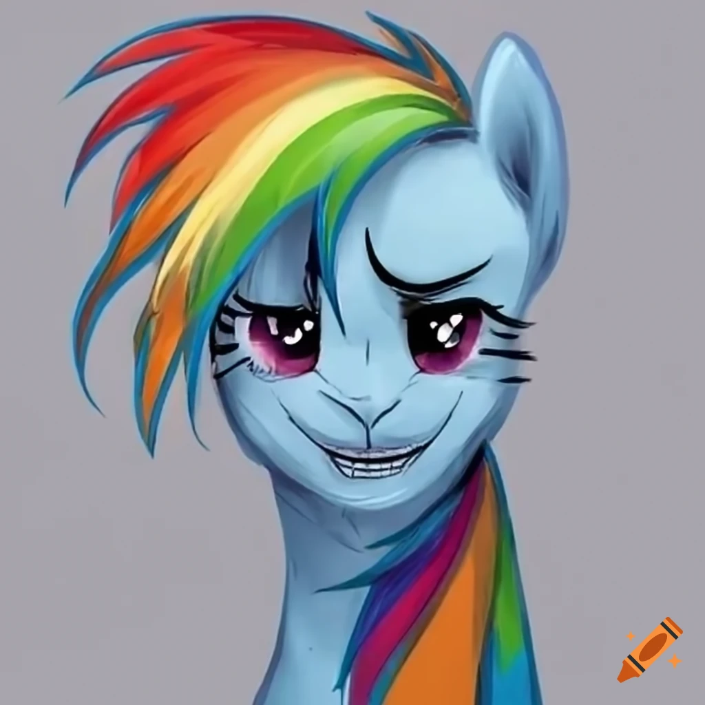 Rainbow dash character on Craiyon