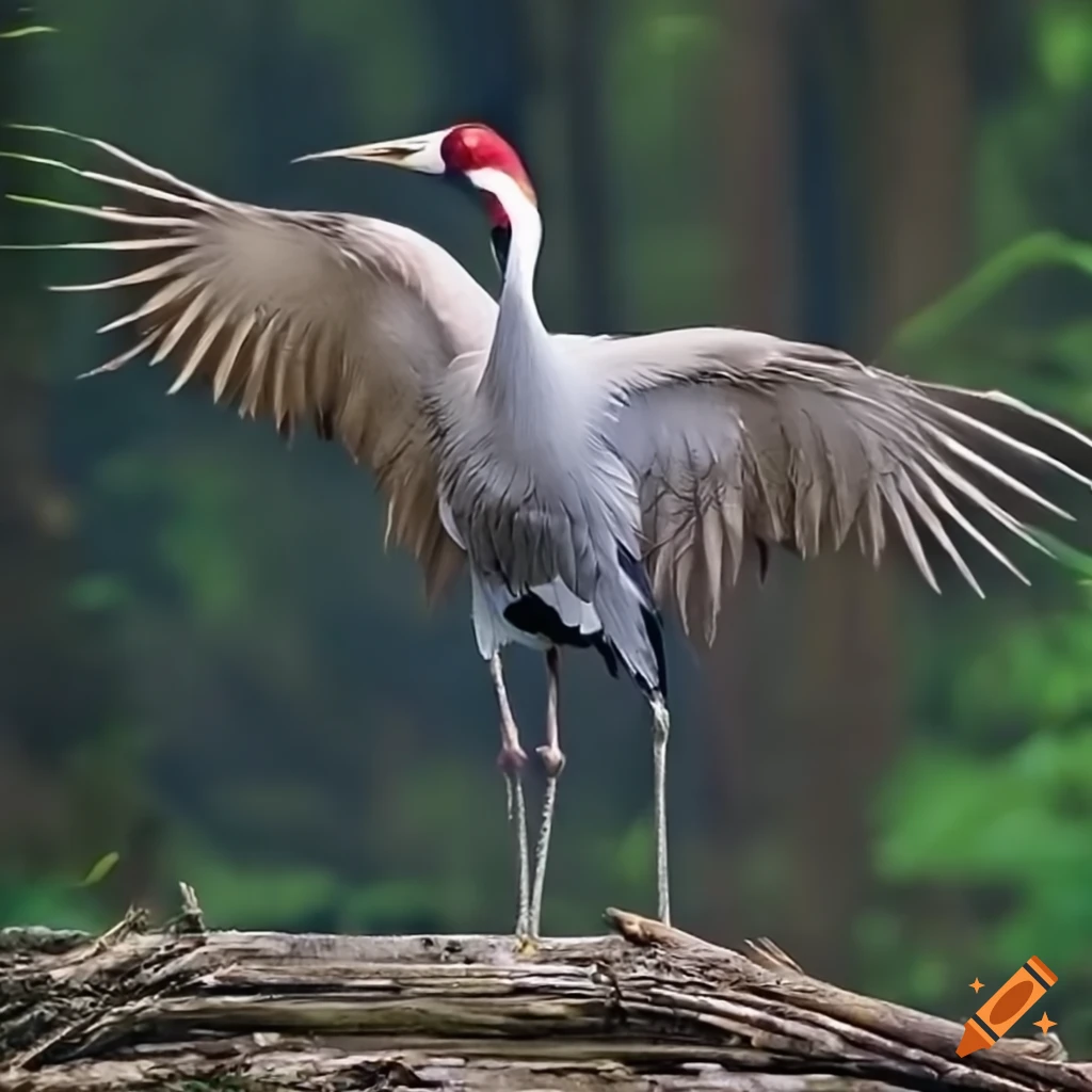 Sarus crane on Craiyon