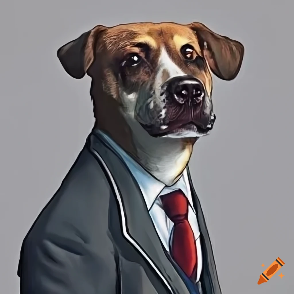 Rich dog meme in a suit on Craiyon