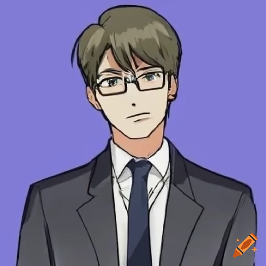 Person with ceo presenting anime style wearing glasses on Craiyon