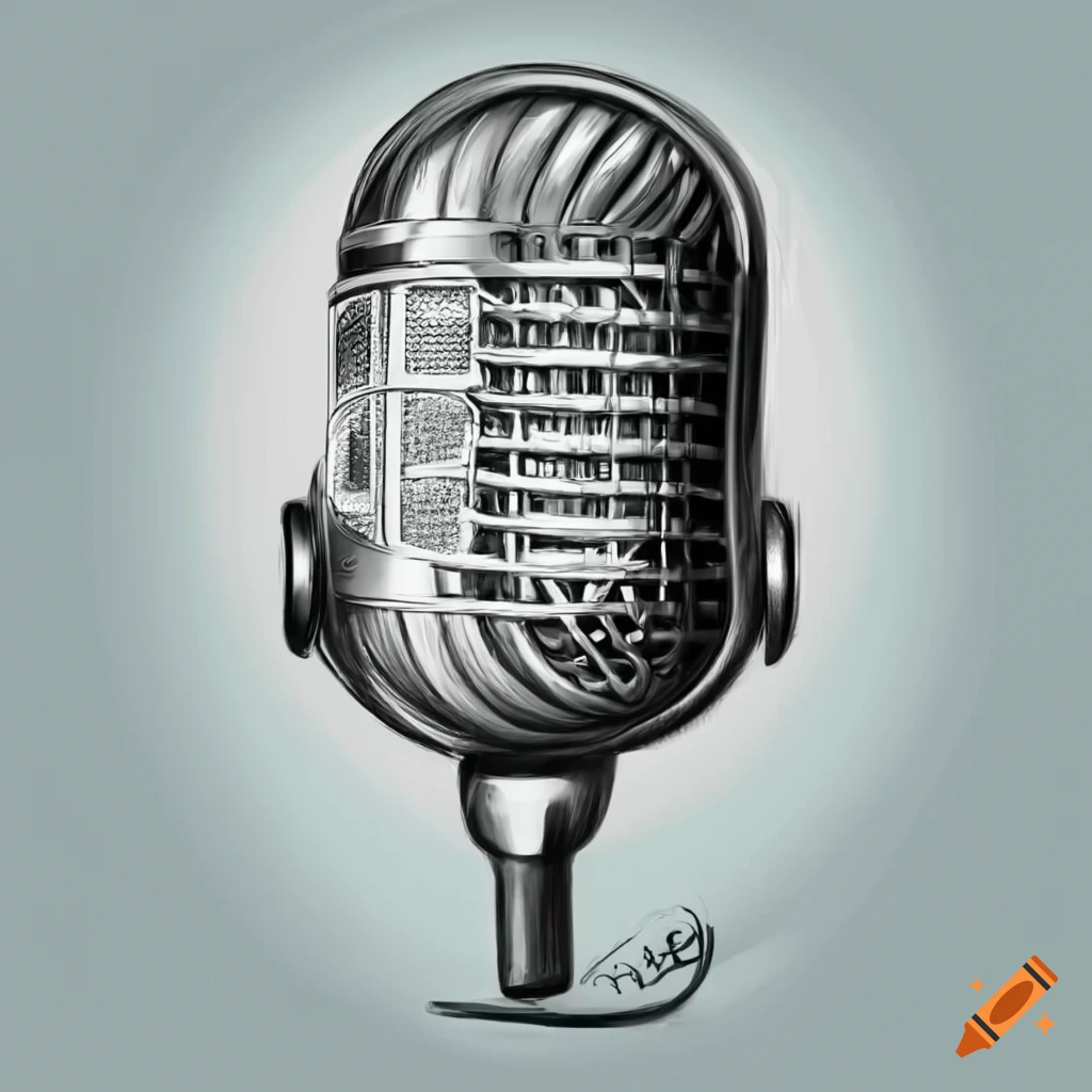 Sleek and modern podcast logo with a microphone forming the letter jc ...
