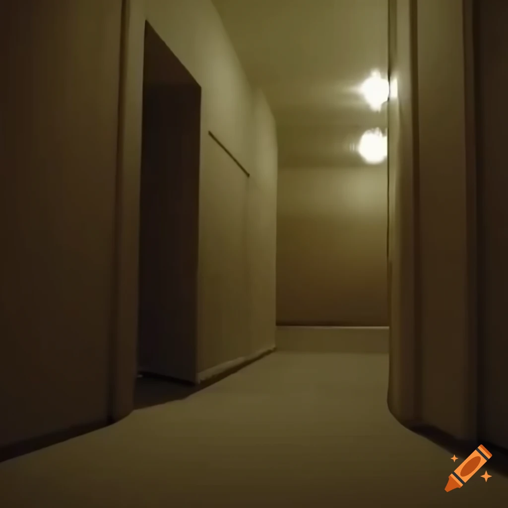 Interior of a liminal space with a creepy atmosphere on Craiyon