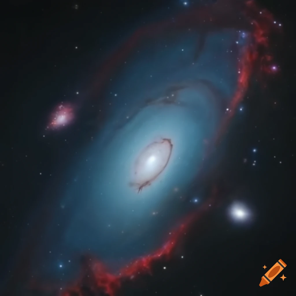 Sprawling galaxy in space on Craiyon