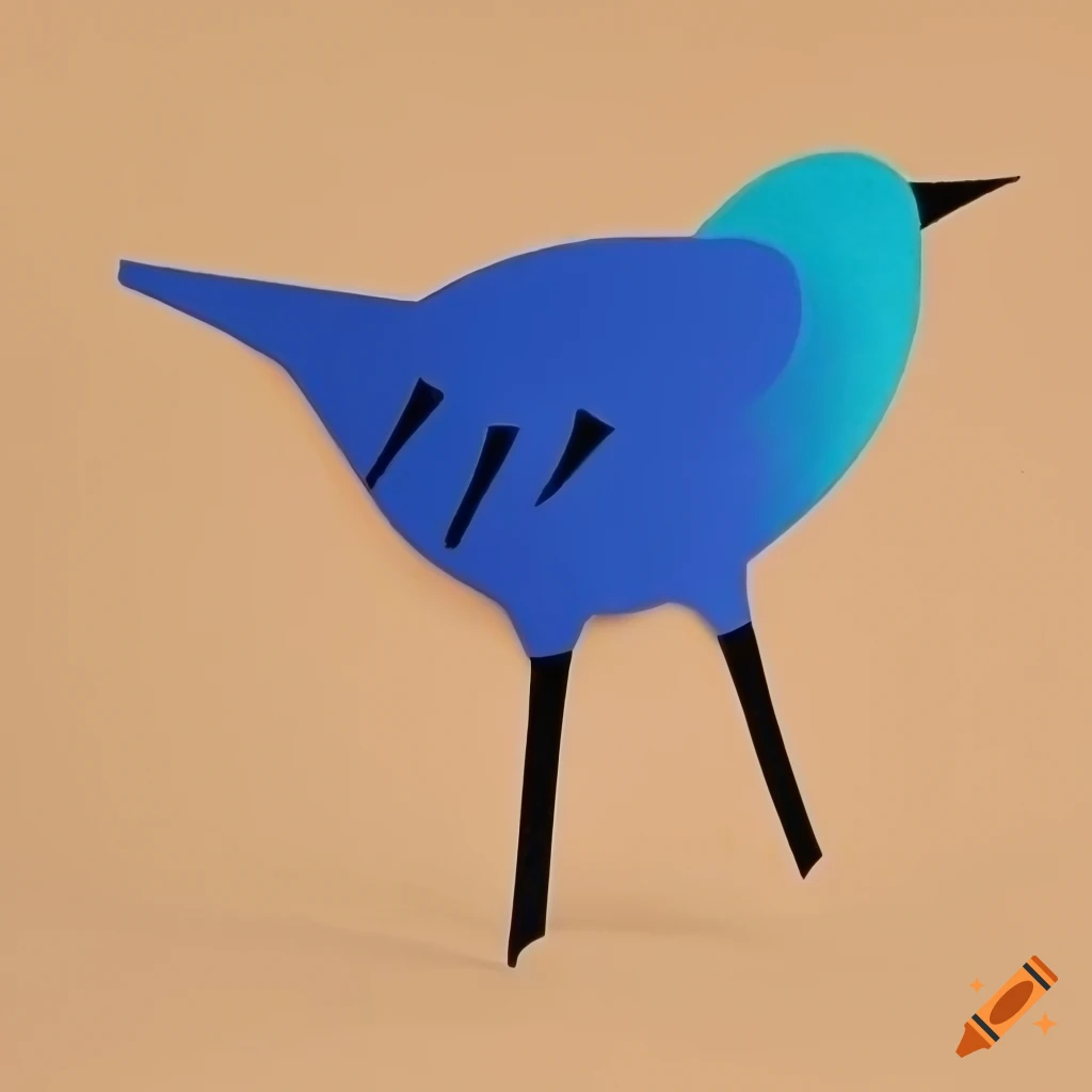 Minimalist bird matisse cut paper art on Craiyon